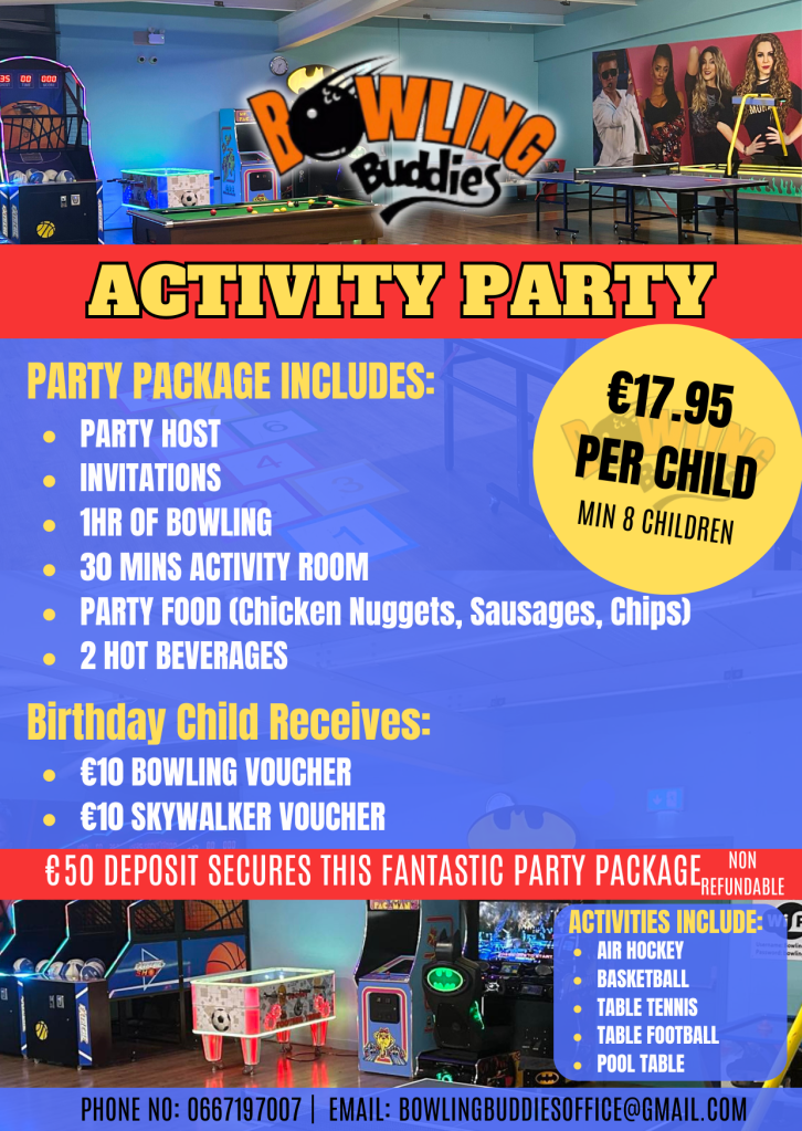 Activity Party Package – Bowling Buddies
